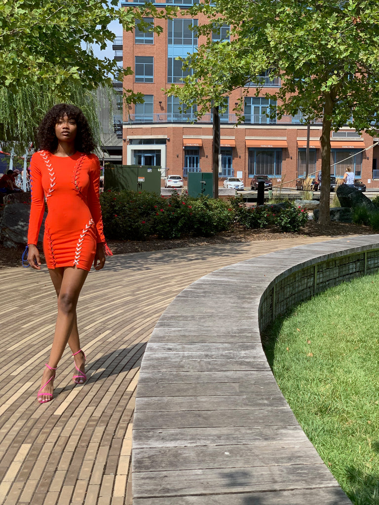 STRIKE OUT | Neon Laced Mini Dress | NoirByJai Fashion Boutique